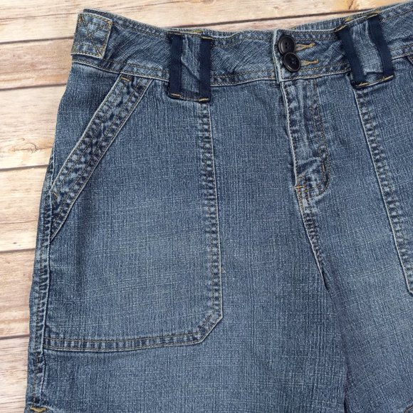 Baccini | Shorts | Baccini 8 Blue Denim High Rise Jean Shorts Button ...